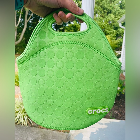 CROCS | Bags | Crocs Brand Green Tote Bag Lunch Box Insulated Purse ...